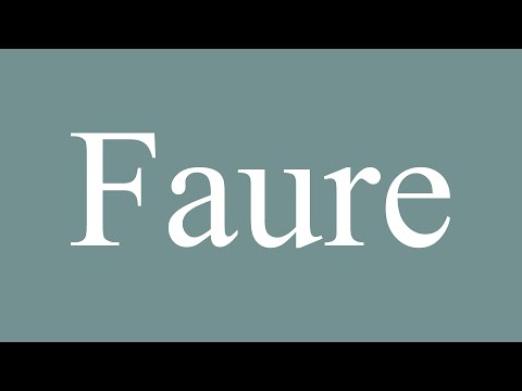 How to Pronounce ''Faure'' Correctly in French