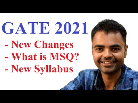 GATE 2021 New Changes- Syllabus, What is MSQ in GATE 2021 in Hindi