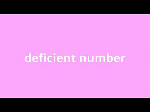 what is the meaning of deficient number