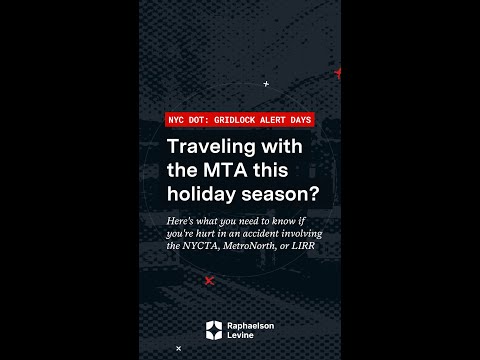 MTA injury claims during Gridlock Alert Days in New York