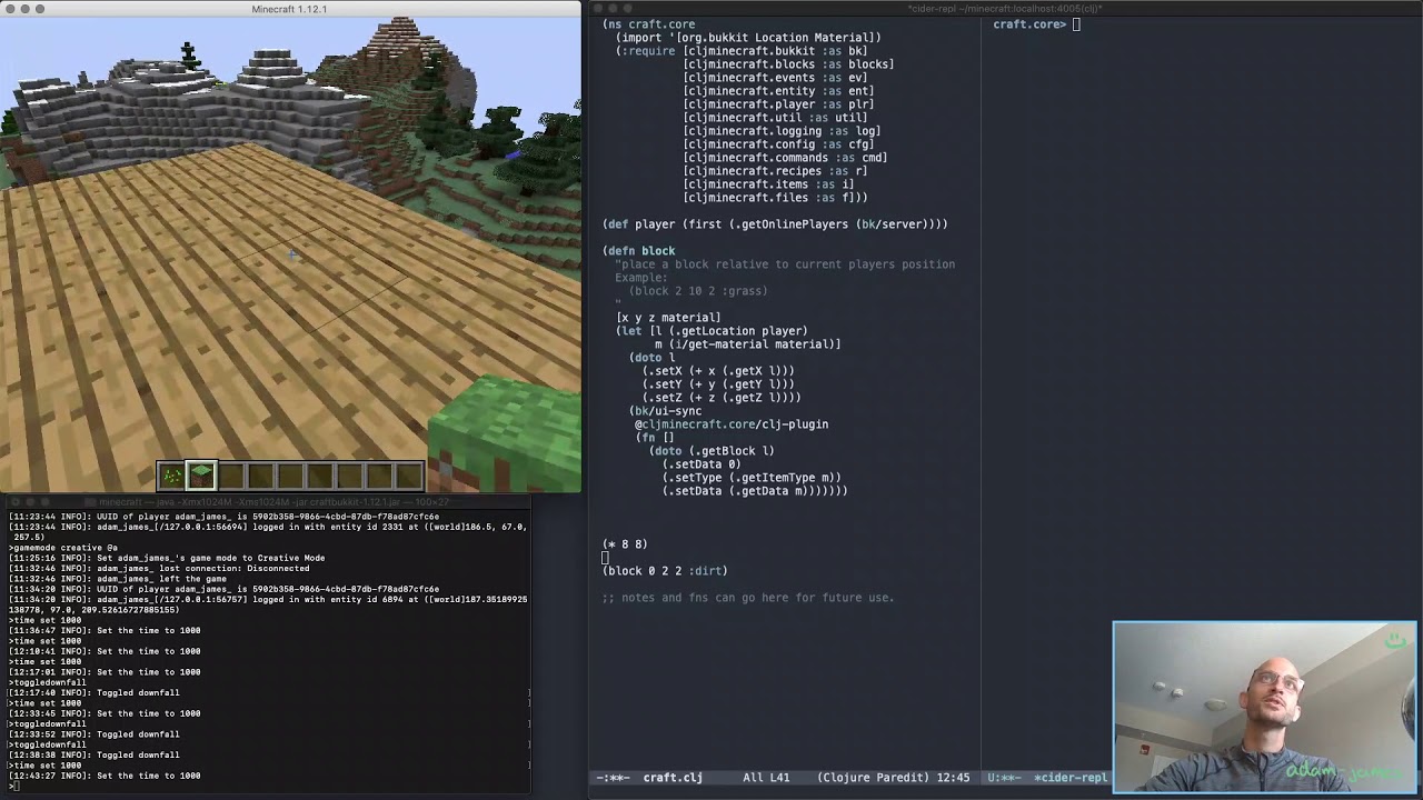 Clojure in Minecraft Part 01