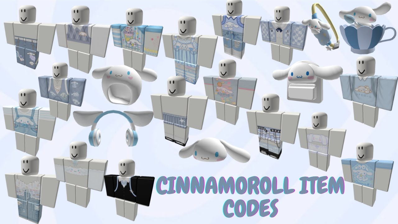 SANRIO {CINNAMOROLL} ITEM CODES`` ~ ୨୧ ♡ ·