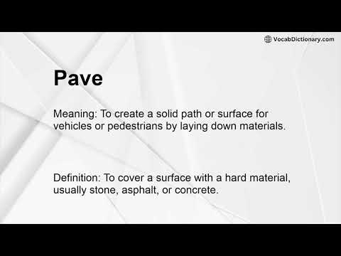 Pave Meaning