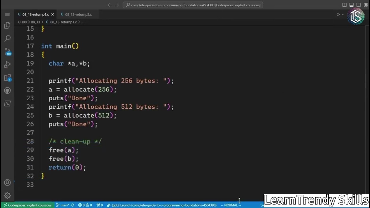 🔄 Returning Pointers from a Function | C Programming Tutorial