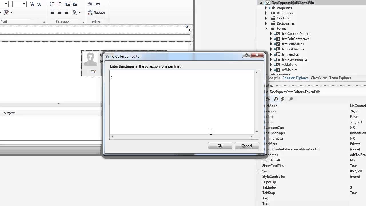 DevExpress WinForms TokenEdit: Getting Started