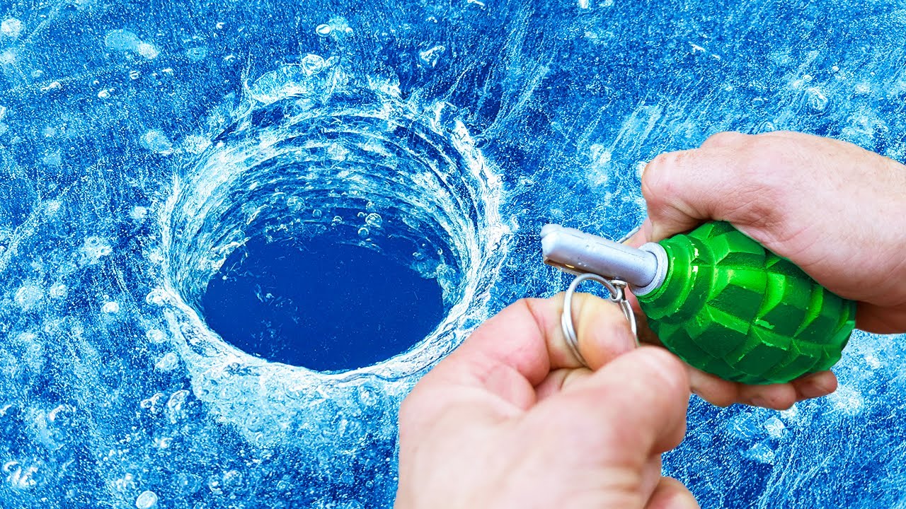 Mind-blowing underwater and under ice firework experiments