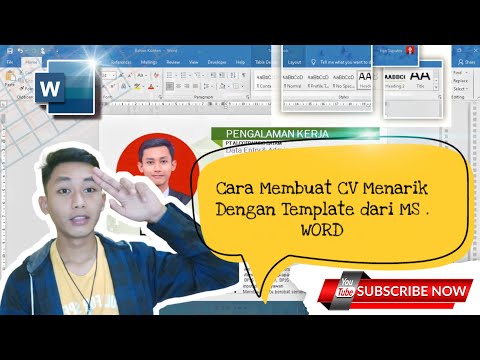 Cara Membuat CV Dengan Microsoft Word Menggunakan Template || Step by step