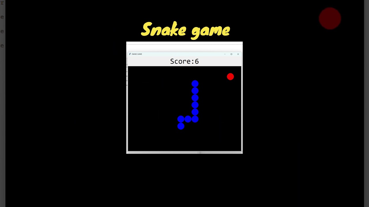 Snake game made using Python