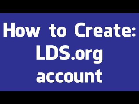 How to create an LDS.org account: (1/3)