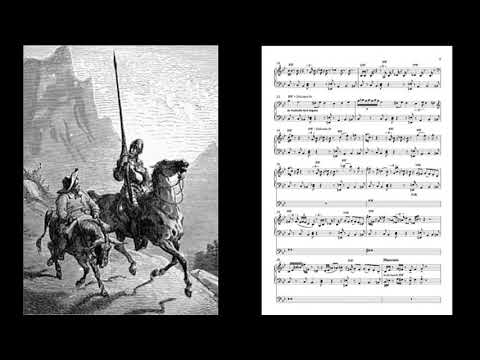 Don Quixote explaining the situation to Sancho Panza (with score)