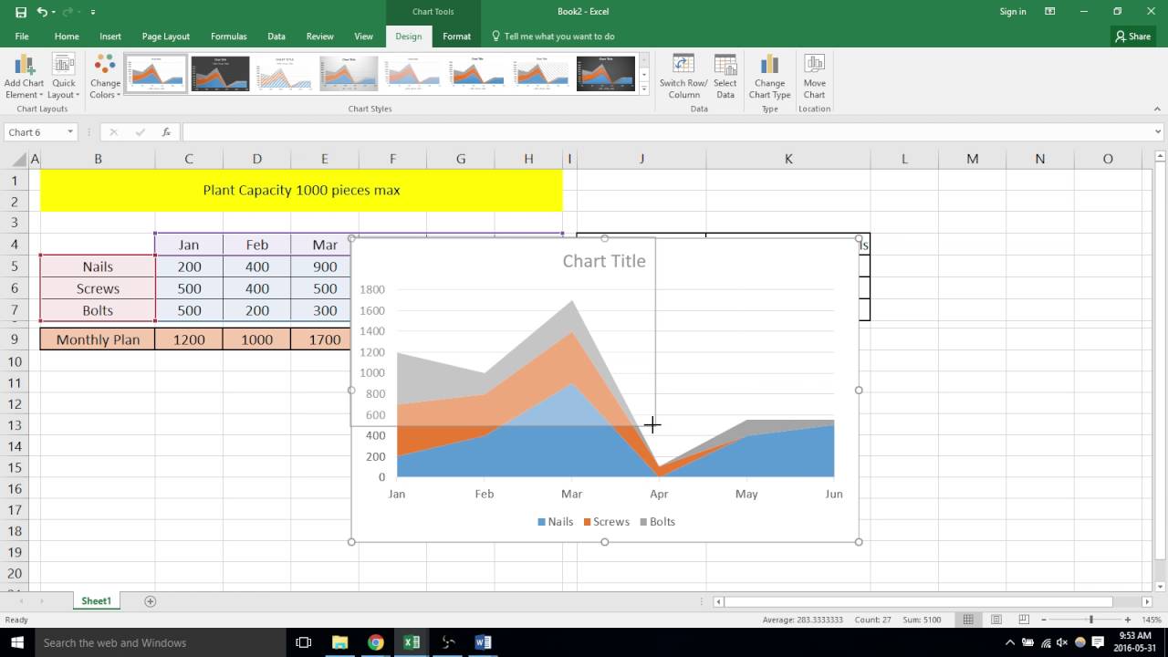Capacity plan - excel 2016 - video 52