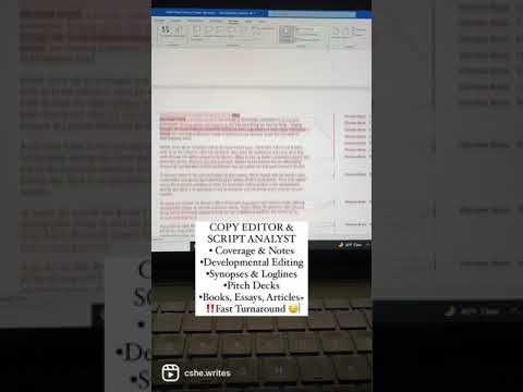 Script Analyst and Copy Editor for Hire