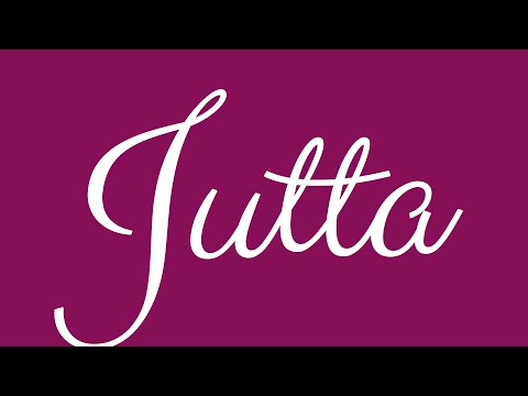 Learn how to Write the Name Jutta Signature Style in Cursive Writing