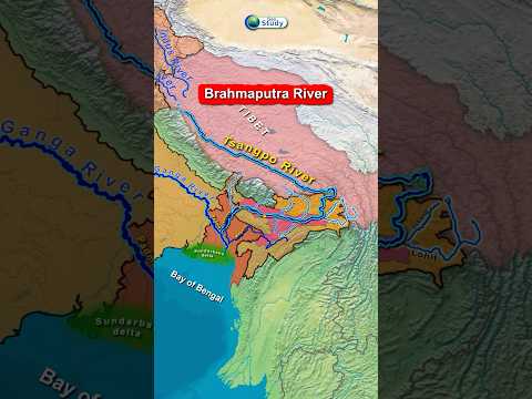 Brahmaputra River System ( рдмреНрд░рд╣реНрдордкреБрддреНрд░ рдирджреА ) Through Map Animation #geography #upsc #geostudy