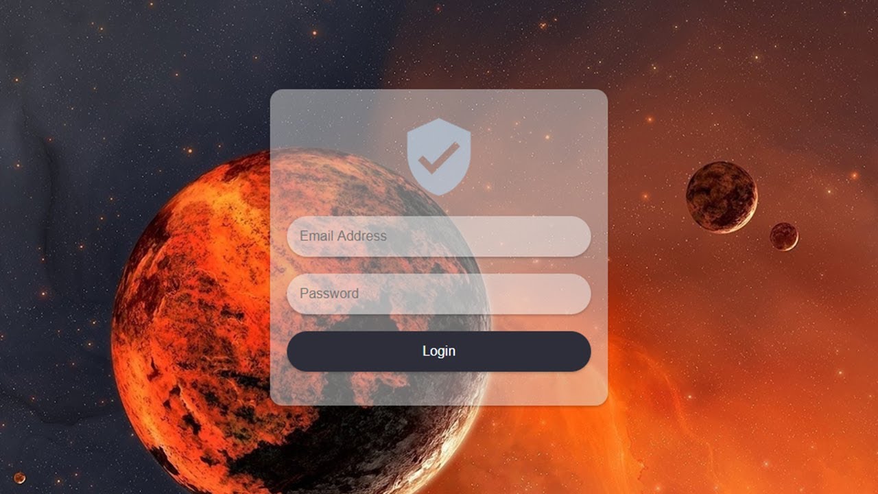 Amazing Transparent Login Form Just By Using HTML & CSS