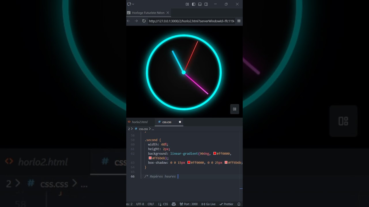 Unlock Clock⏰ Animation | HTML CSS JavaScript #trending #shorts  #viralshort #css #html #javascript