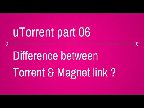 what is the difference between torrent and magnet link