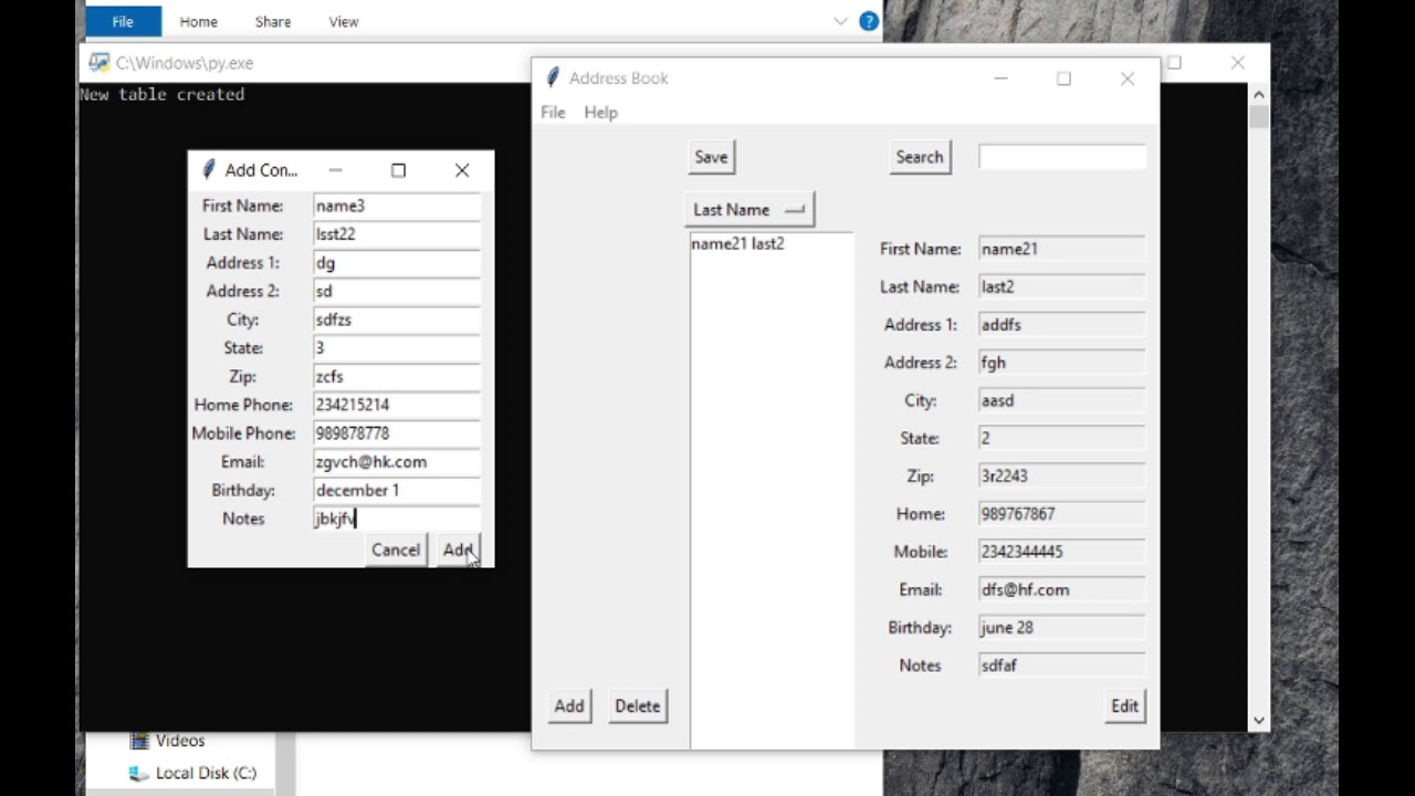 Address Book In Python With Source Code | Source Code & Projects