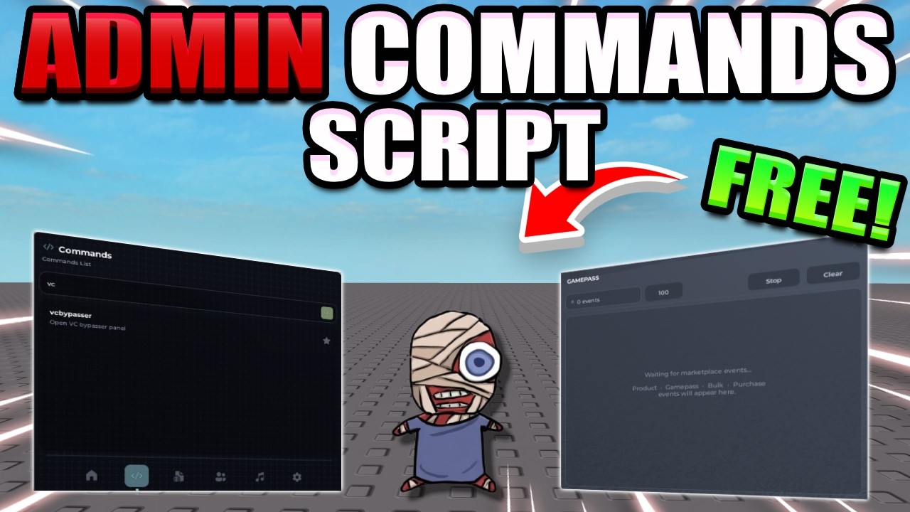 Roblox Admin Commands Script - Free Gamepass, Anti VC Ban / Vc Bypasser, Flight, Teleport & More!