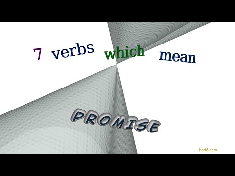 promise - 8 verbs which are synonym to promise (sentence examples)