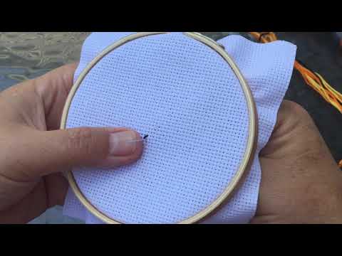 Cross Stitch. How to do a half cross stitch.