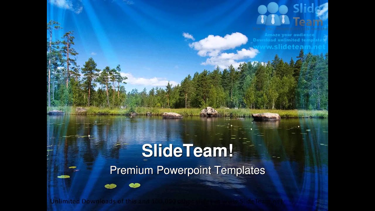 Summer Forest Lake Beach PowerPoint Templates Themes And Backgrounds ppt layouts