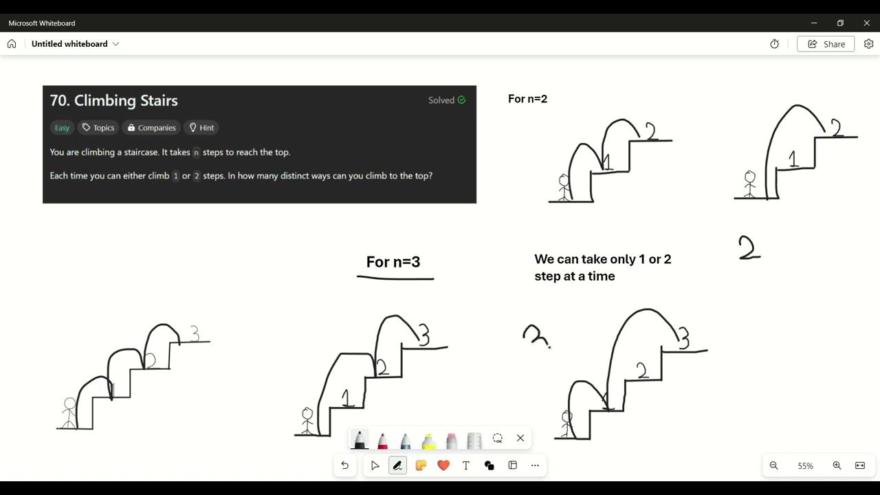 LeetCode-70 Climbing Stairs Problems | Fibonacci Series | Dynamic Programming