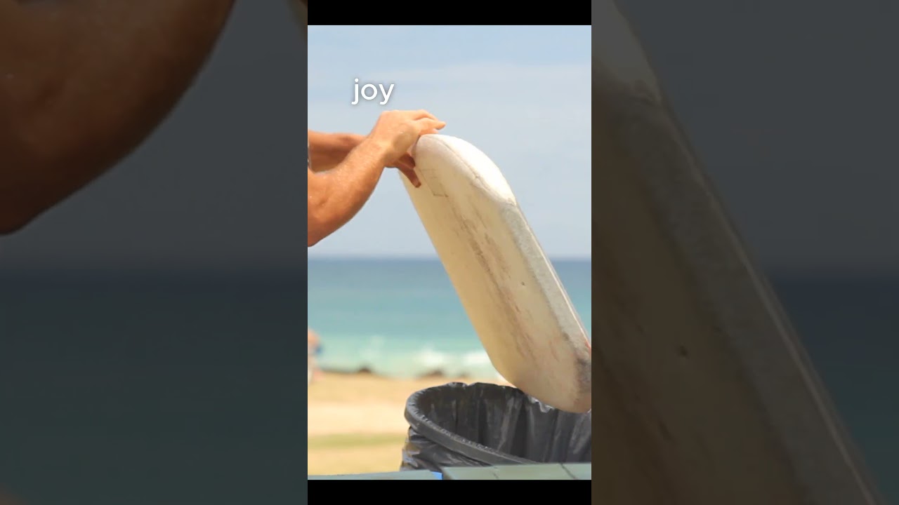 SURFBOARD MADE FROM TRASH