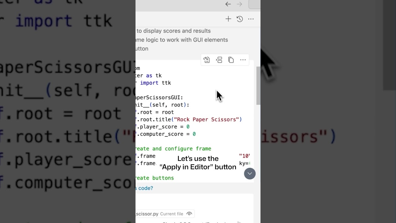 Transform your code with GitHub Copilot Chat: Rock paper scissors GUI example