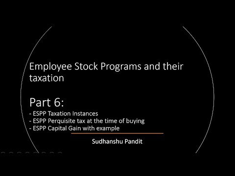 Part 6: Employee Stock Programs & Taxation for India employees of companies trading stocks abroad.