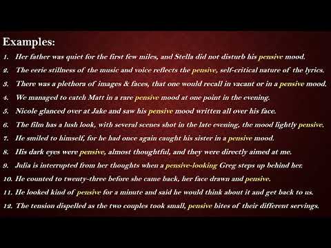 Pensive Meaning with Examples