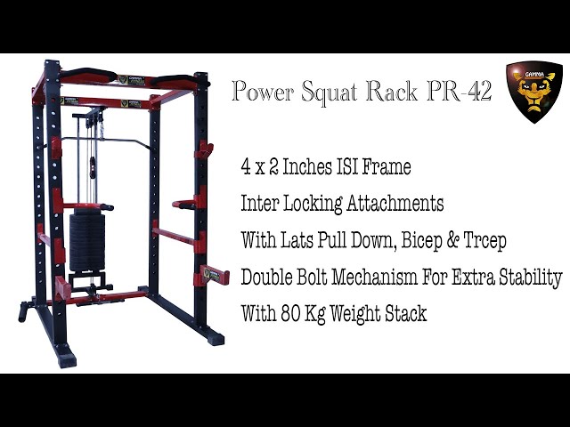 Squat Racks - Gamma Power Squat Rack PR-27/ Lats Pull Down & Rowing ...