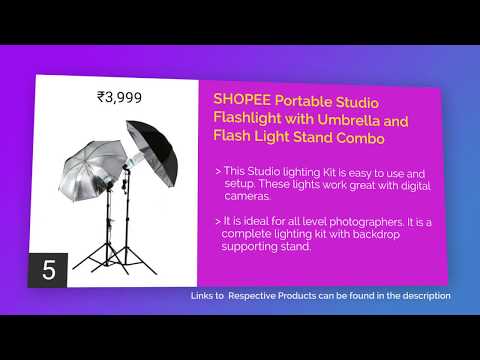 Top 7 Studio Light Kit for Photography in India | 2018