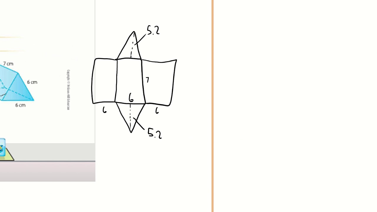 6th Grade Math Chapter 10 Lesson 4:  Surface Area of Triangular Prisms