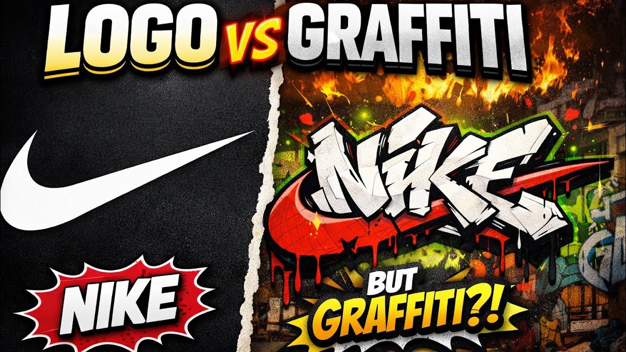 NIKE GRAFFITI STYLE 🔥 Turning The Nike Logo Into A Vandal Handstyle 