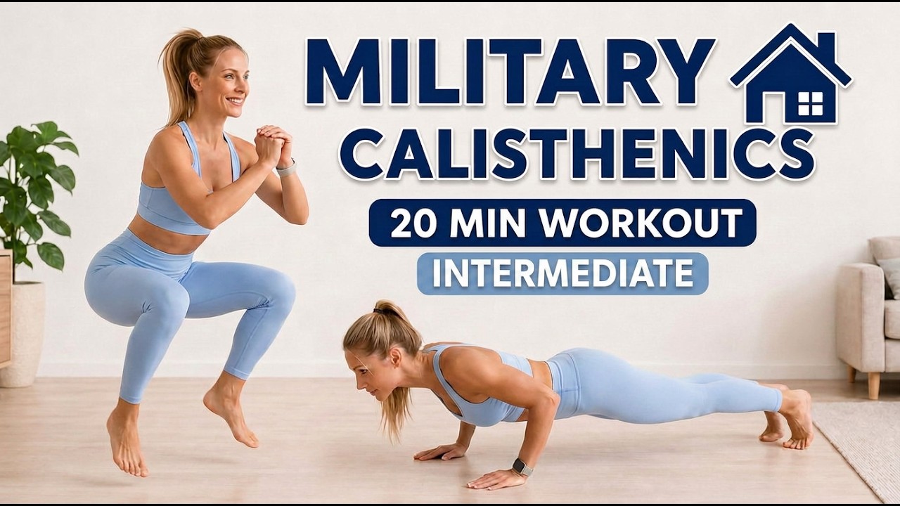 Military Calisthenics Workout At Home (Intermediate Level) - 20 Min