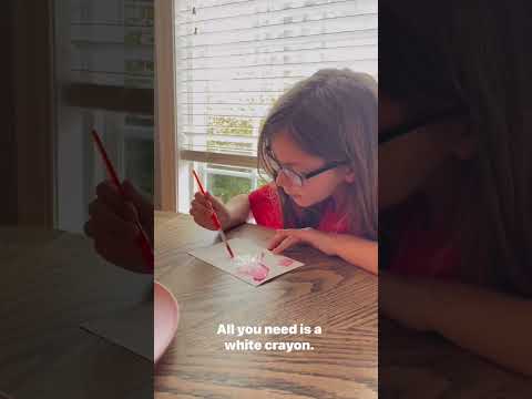 Crayon resist watercolor Valentine’s Day art is the perfect art project for your little ones!