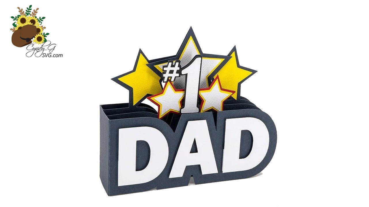 #1 Dad Box Card SVG Assembly Tutorial