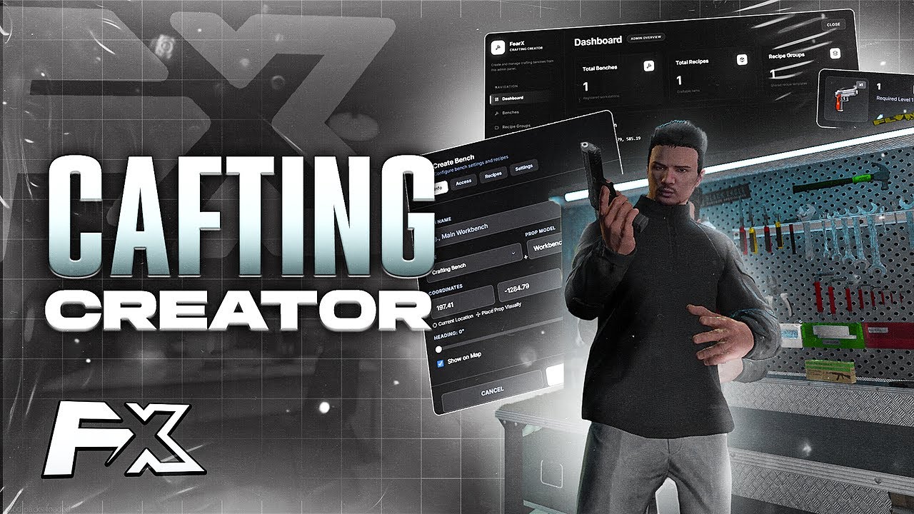 FiveM Crafting Creator V2 – Best Crafting System | ESX, QBCore, QBX
