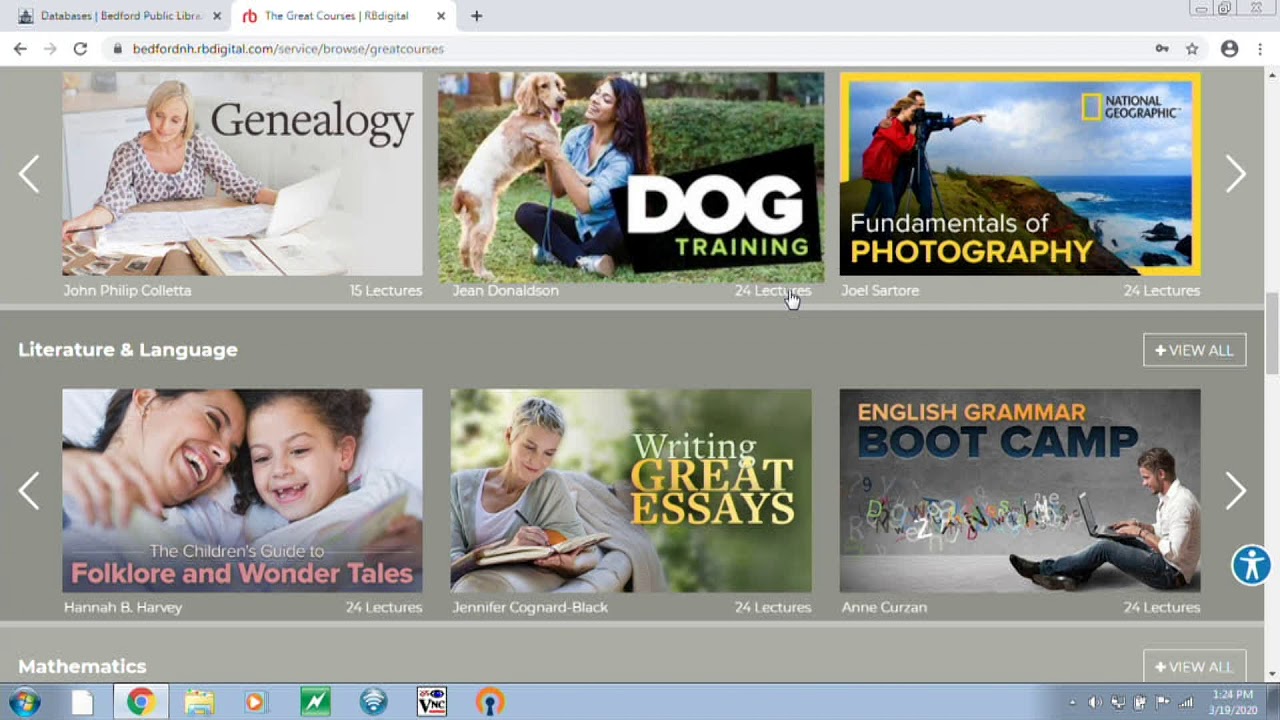 How to Use Great Courses with the Bedford Public Library