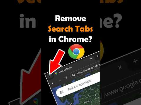 How to Remove Search Tabs in Google Chrome? #GoogleChrome #RemoveSearchTabs #ChromeTutorial