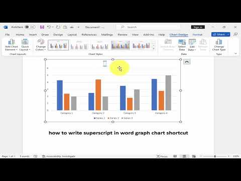 How to write superscript in word graph chart shortcut
