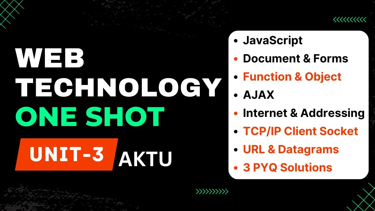Comprehensive Guide to Web Technology: Unit 3 Overview | Galaxy.ai