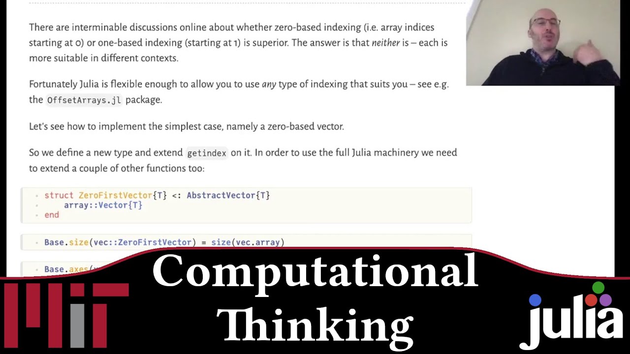 What is an array, really? Abstract arrays | Week 8 | 18.S191 MIT Fall 2020