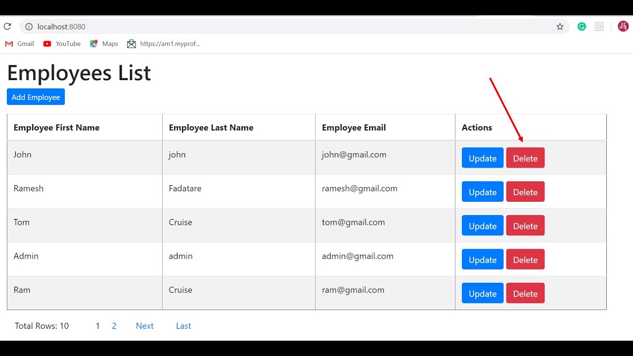 Spring Boot Thymeleaf CRUD Database Real-Time Project - PART 5