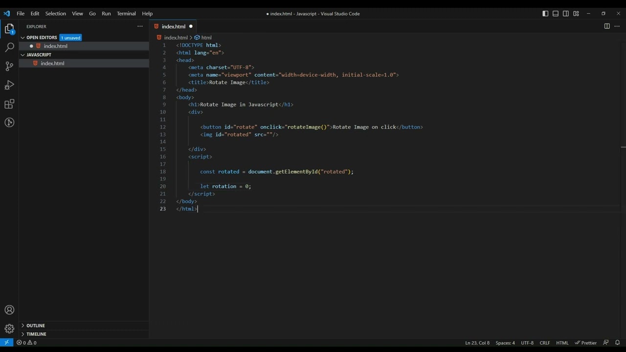 Image rotation in javascript