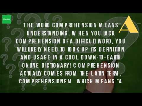 What Is The Meaning Of Comprehension?
