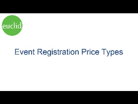 Event Registration Price Types