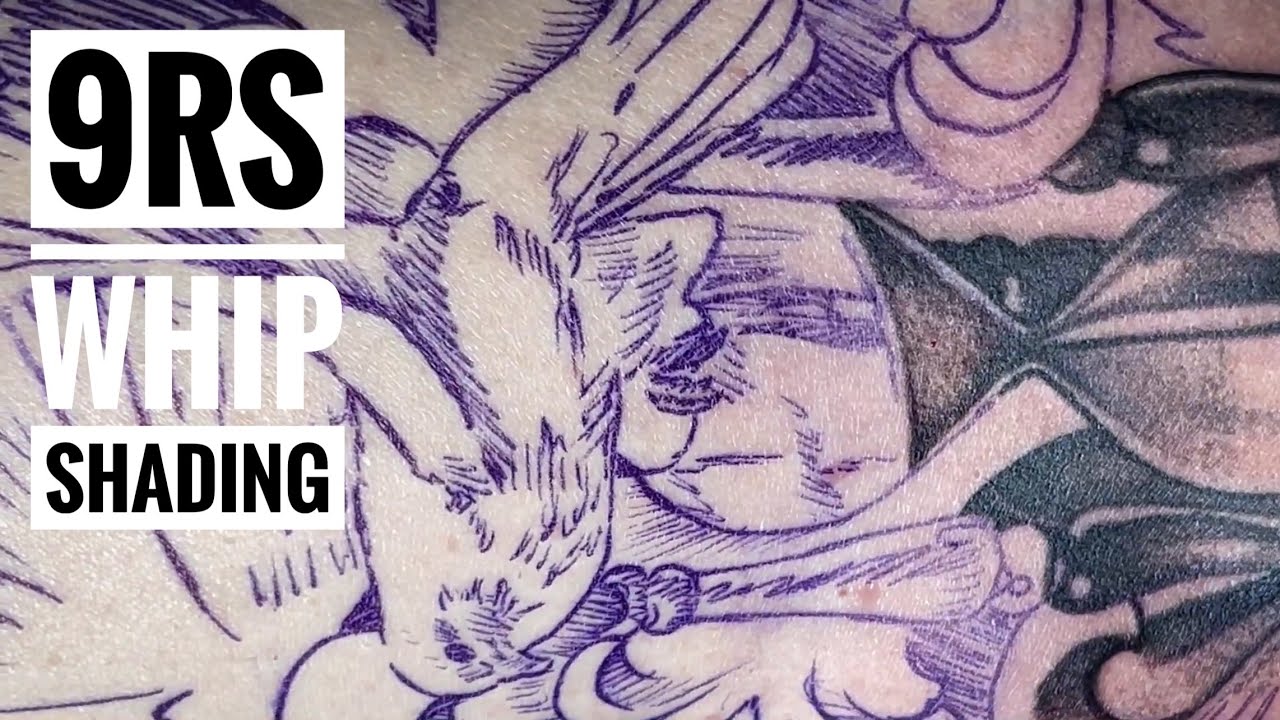 9RS Whip Shading | Sleeve Tattoo begins | Time lapse