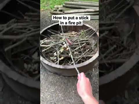 How to put a stick in a fire pit #shorts